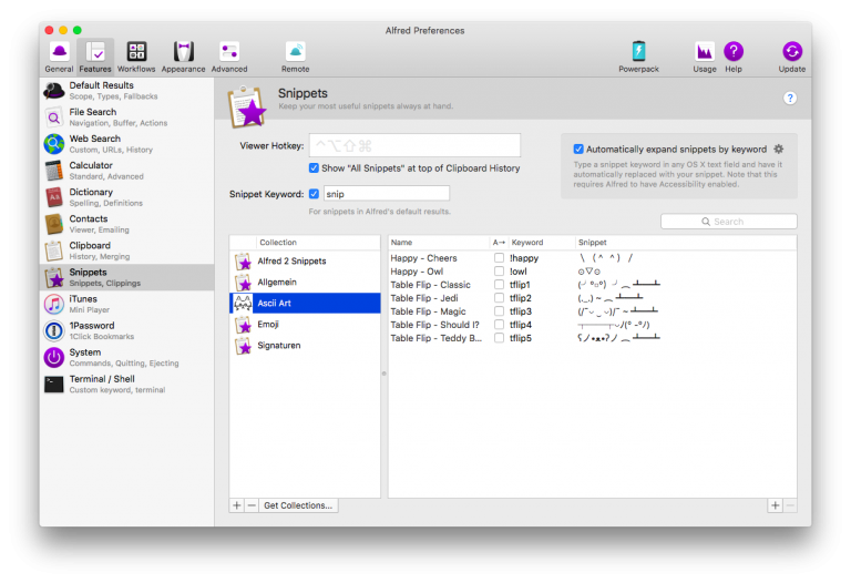 Alfred 3 als Ersatz für TextExpander?